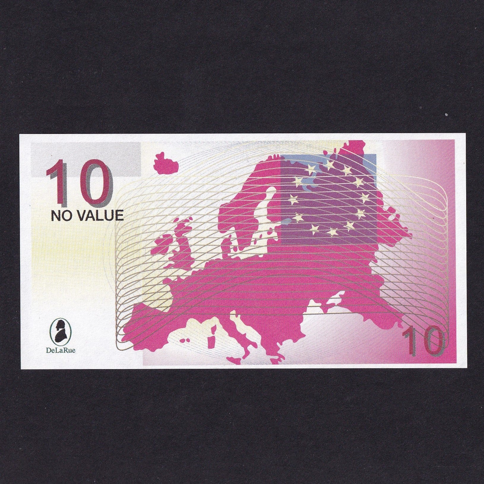 Promotional - De La Rue, counting machine test note for 10 Euros, NO V ...
