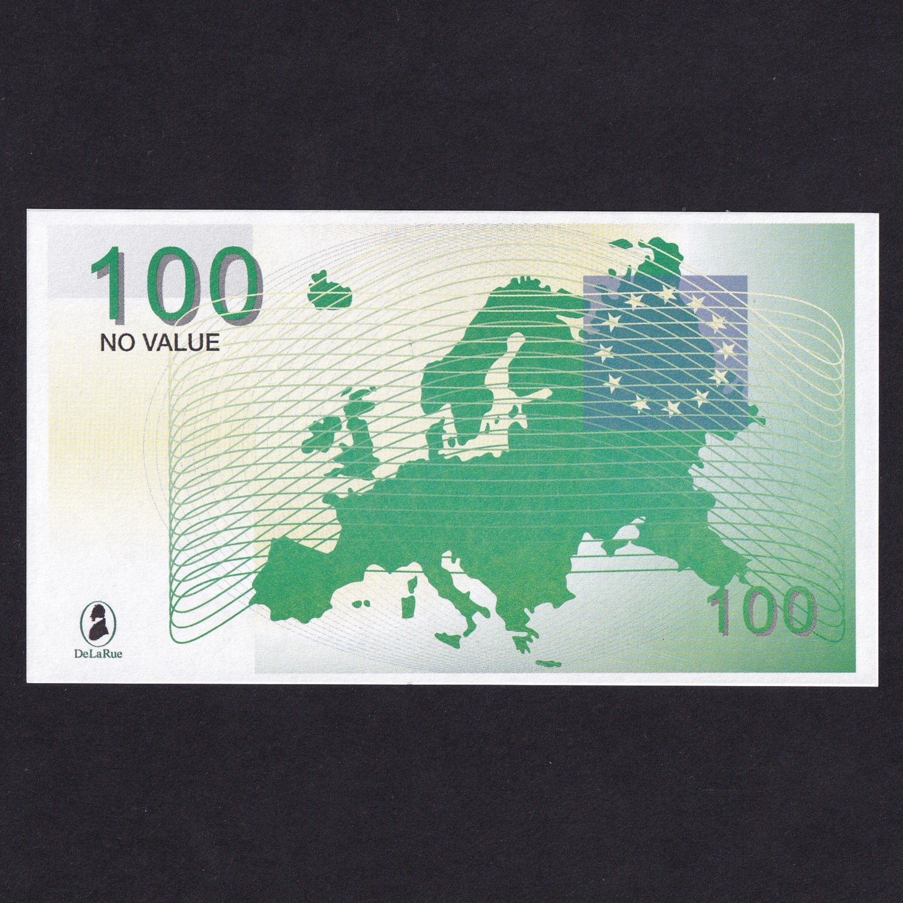 Promotional - De La Rue, counting machine test note for 100 Euros, NO ...
