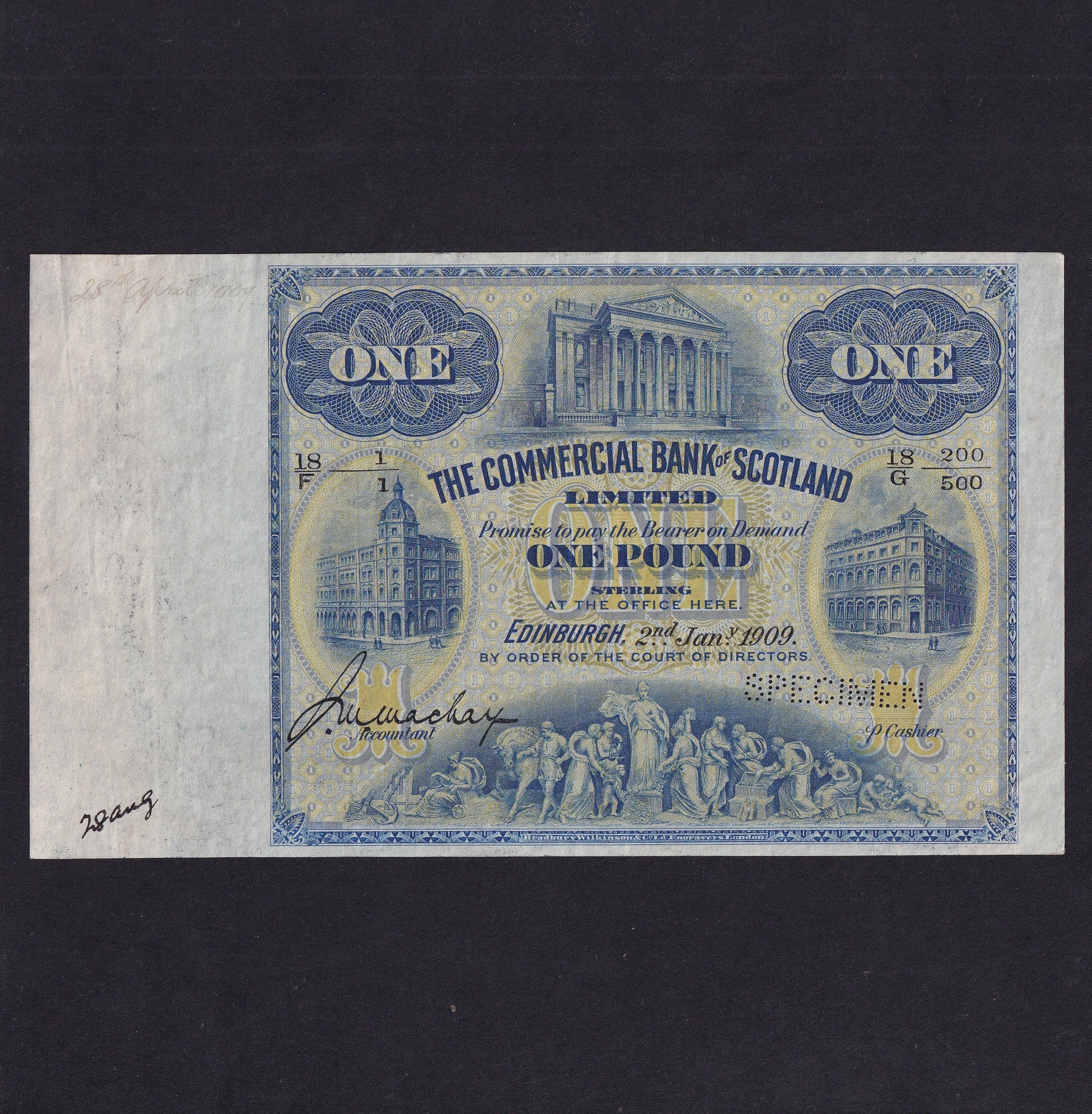 Scotland (PS323as) Commercial Bank of Scotland Limited, printers archi ...